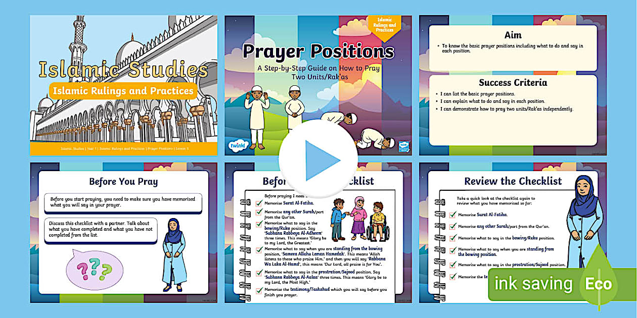 Prayer Positions Presentation (teacher made) - Twinkl