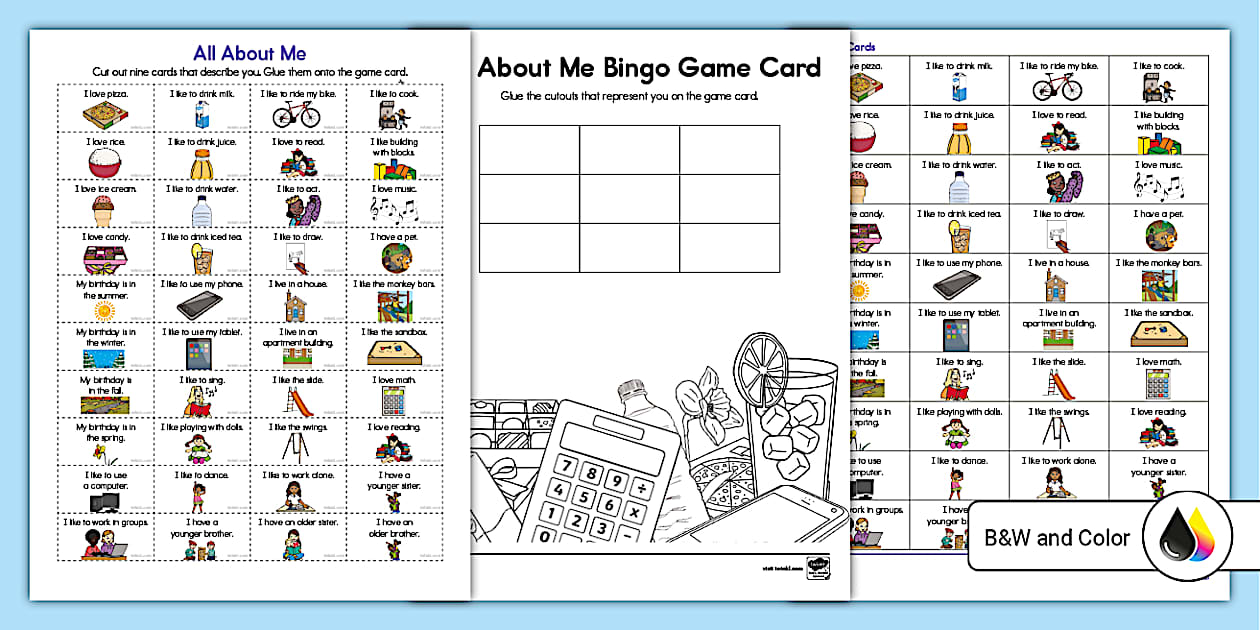 All About Me Bingo