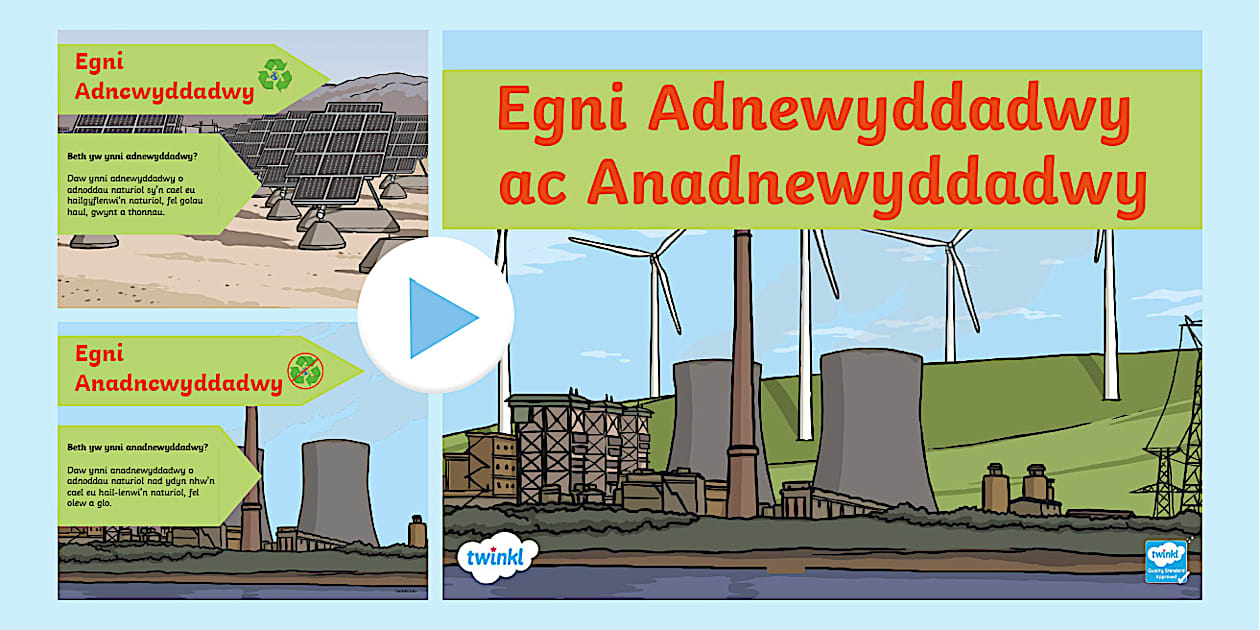 Pŵerbwynt Gwybodaeth Egni Adnewyddadwy ac Anadnewyddadwy