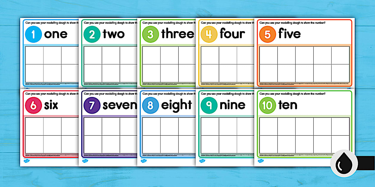 1 to 10 Ten-Frame Modelling Dough Mat (teacher made)