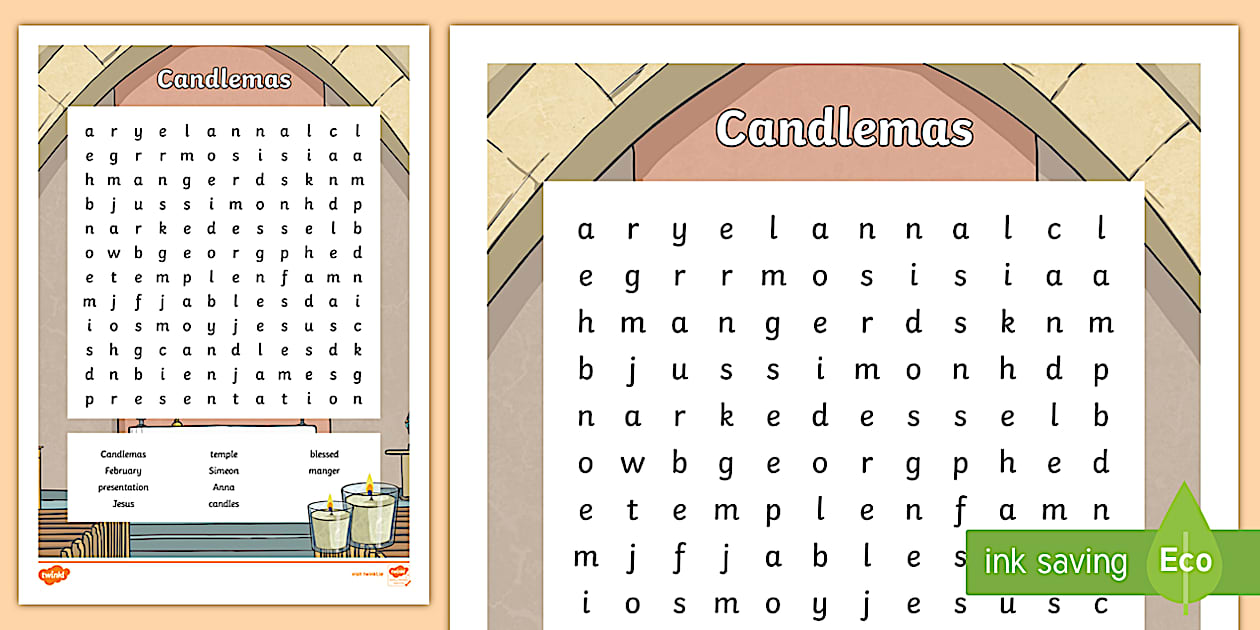 Cursive Candlemas Word Search (teacher made) - Twinkl