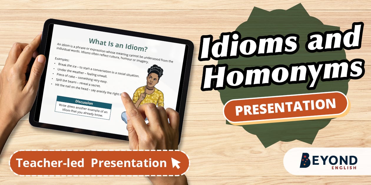 Idioms and Homonyms PowerPoint Presentation