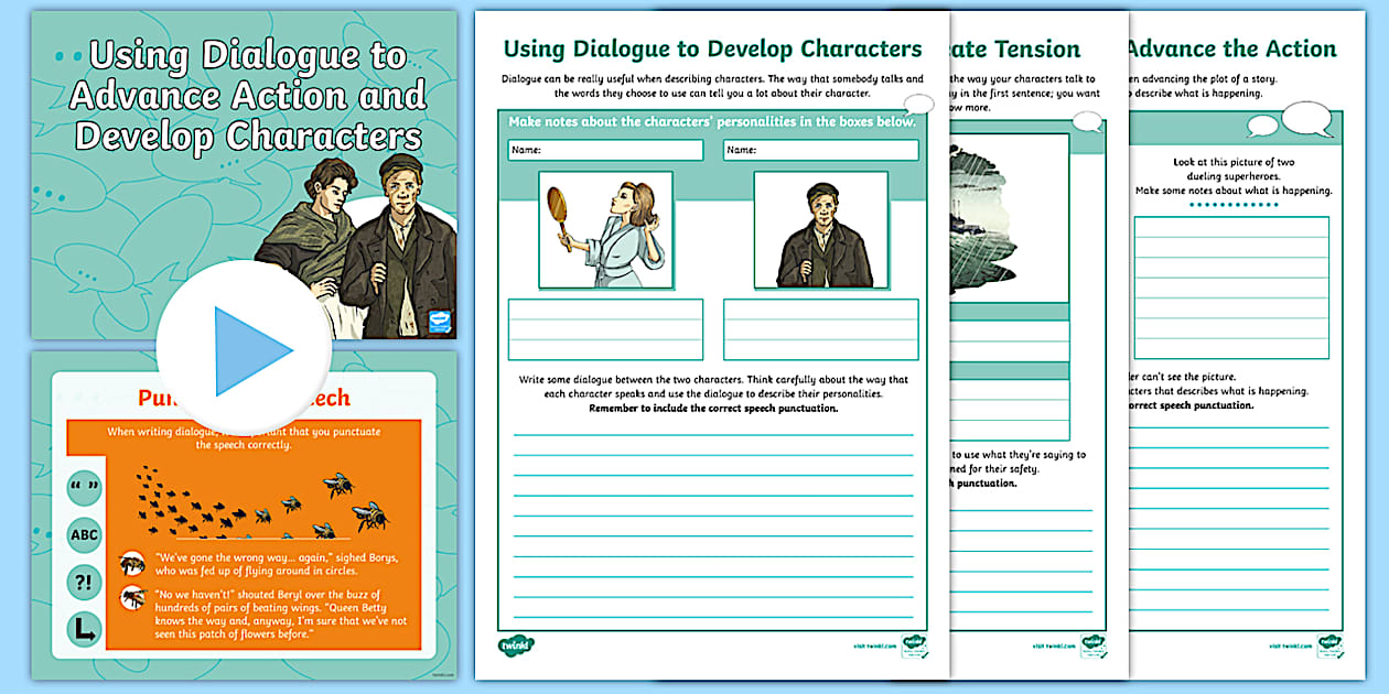 KS2 Using Dialogue Examples to Develop Characters Resource Pack