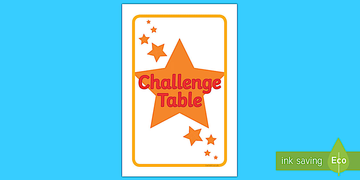 Editable IKEA Tolsby/Fiestad Challenge Table Prompt Frame