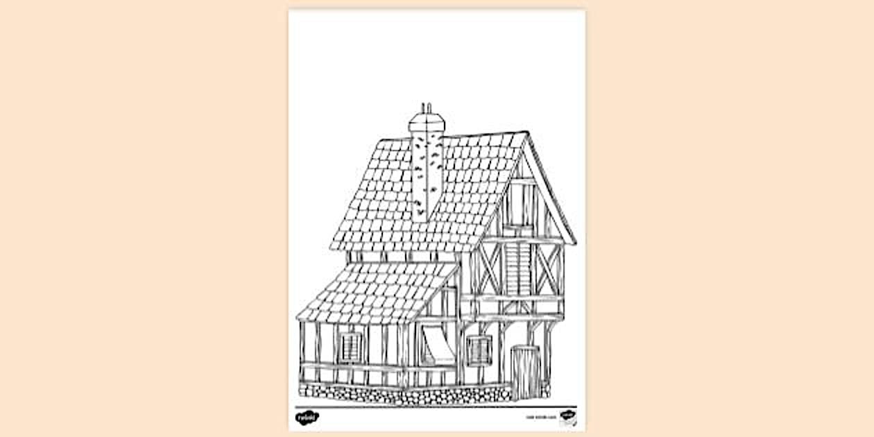 Free Printable House Colouring Page | Colouring Sheets