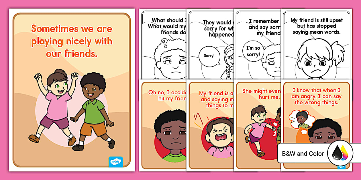 Social Situation manage your anger poster (teacher made)