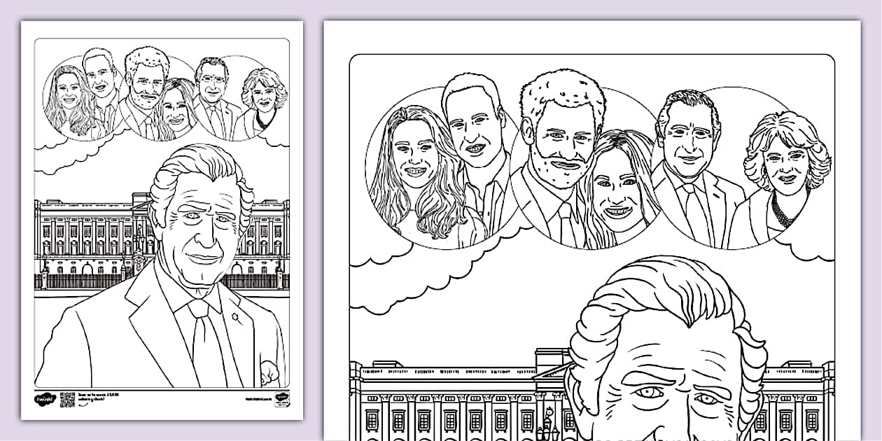 King Charles Colouring Page | The Royal Family - Twinkl