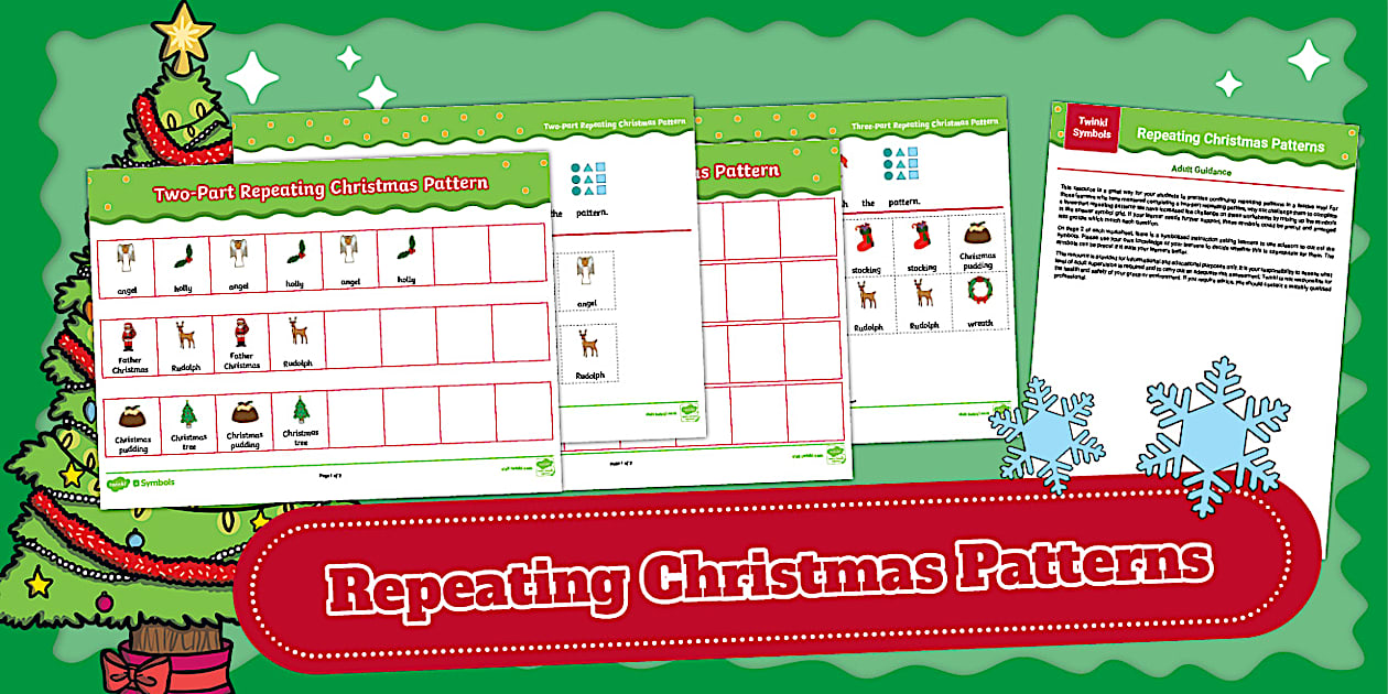 Twinkl Symbols: Repeating Christmas Patterns