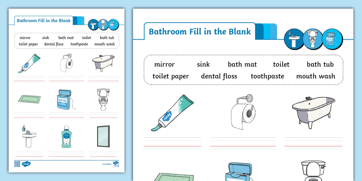 05 Teacher I Am Done | Bathroom Fill in the Blank Labeling Activity