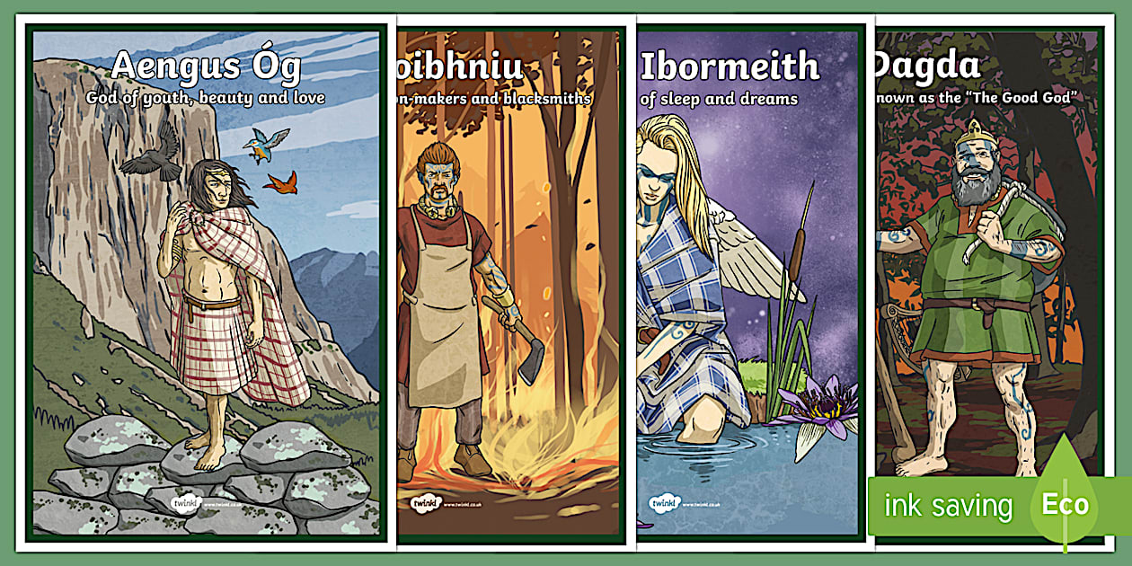Irish Celtic Gods Display Posters - Irish - Twinkl