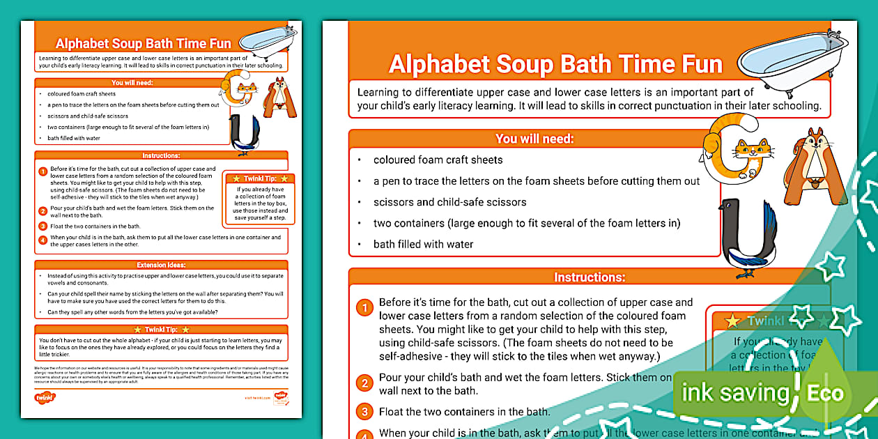 Alphabet Soup Bath Time Fun (teacher made) - Twinkl