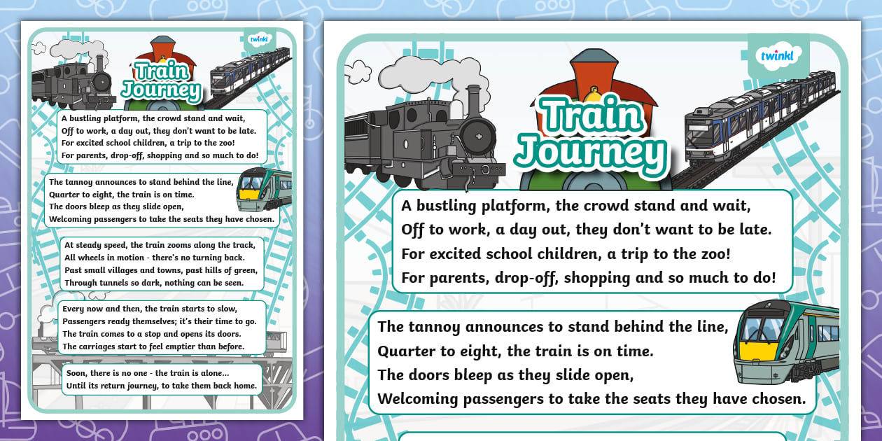 KS1 Train Poem Example - Twinkl Potery English - Twinkl
