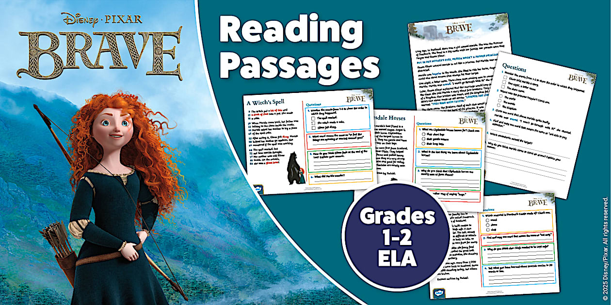 Brave: Reading Comprehension Pack for 1st-2nd Grade