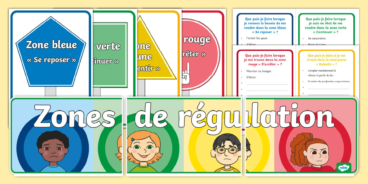 Ensemble de ressources - Zones de régulation des émotions