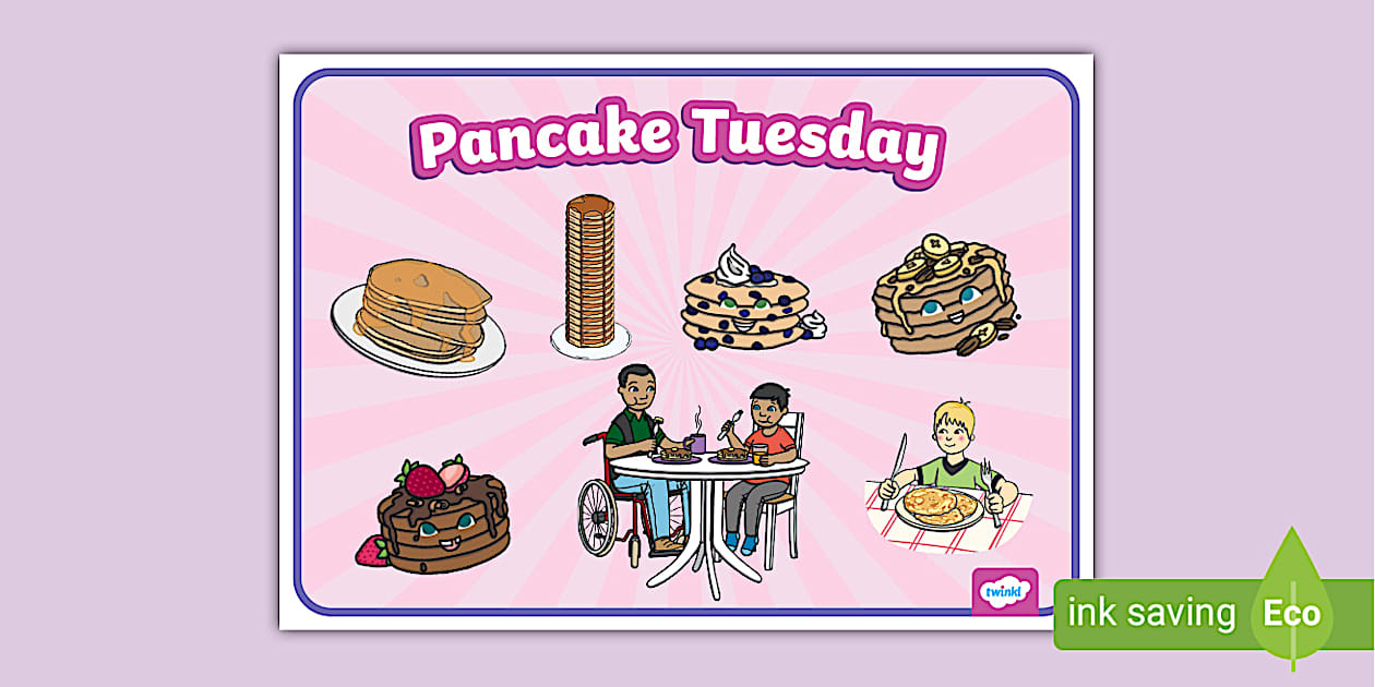 Pancake Tuesday Display Poster (teacher made) - Twinkl