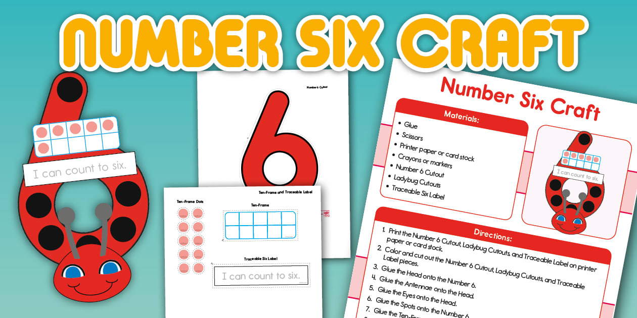 Number Six Craft (teacher made) - Twinkl