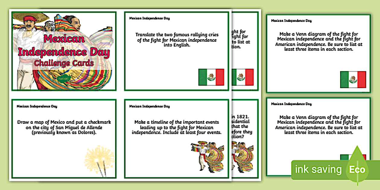 Mexican Independence Day | Challenge Cards | Twinkl - Twinkl