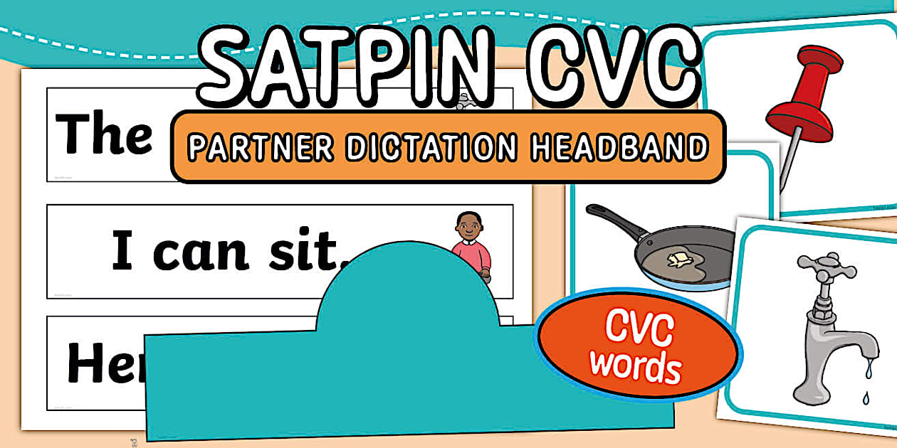 SATPIN CVC Partner Dictation Headband Activity Pack