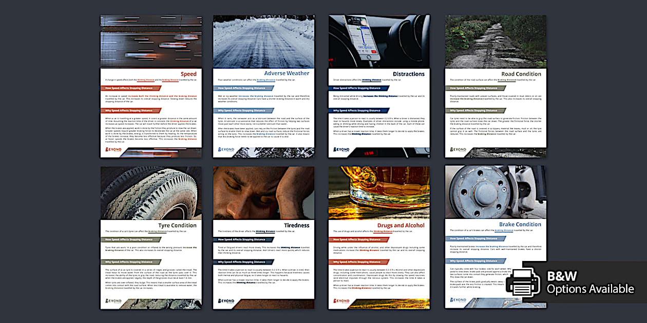 Factors Affecting Stopping Distance Information Posters