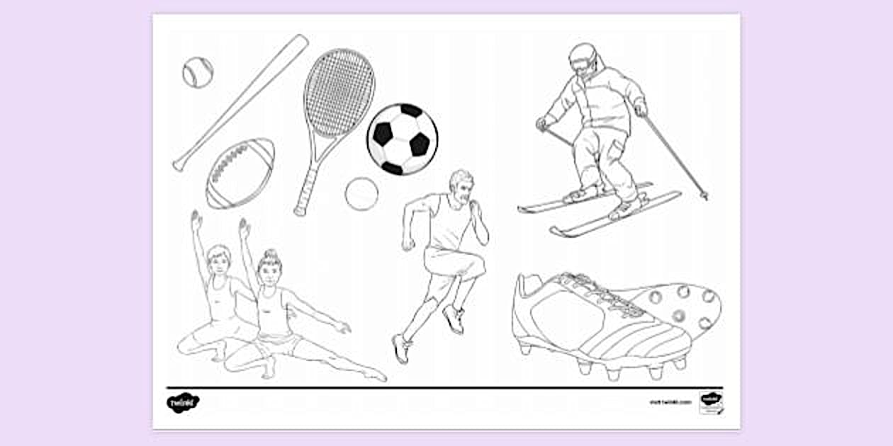 Printable Sports Colouring Page | Colouring Sheets