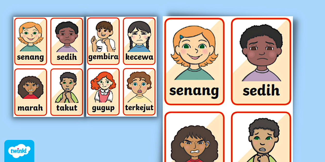 Kartu Gambar Emosi - GRATIS (teacher made) - Twinkl