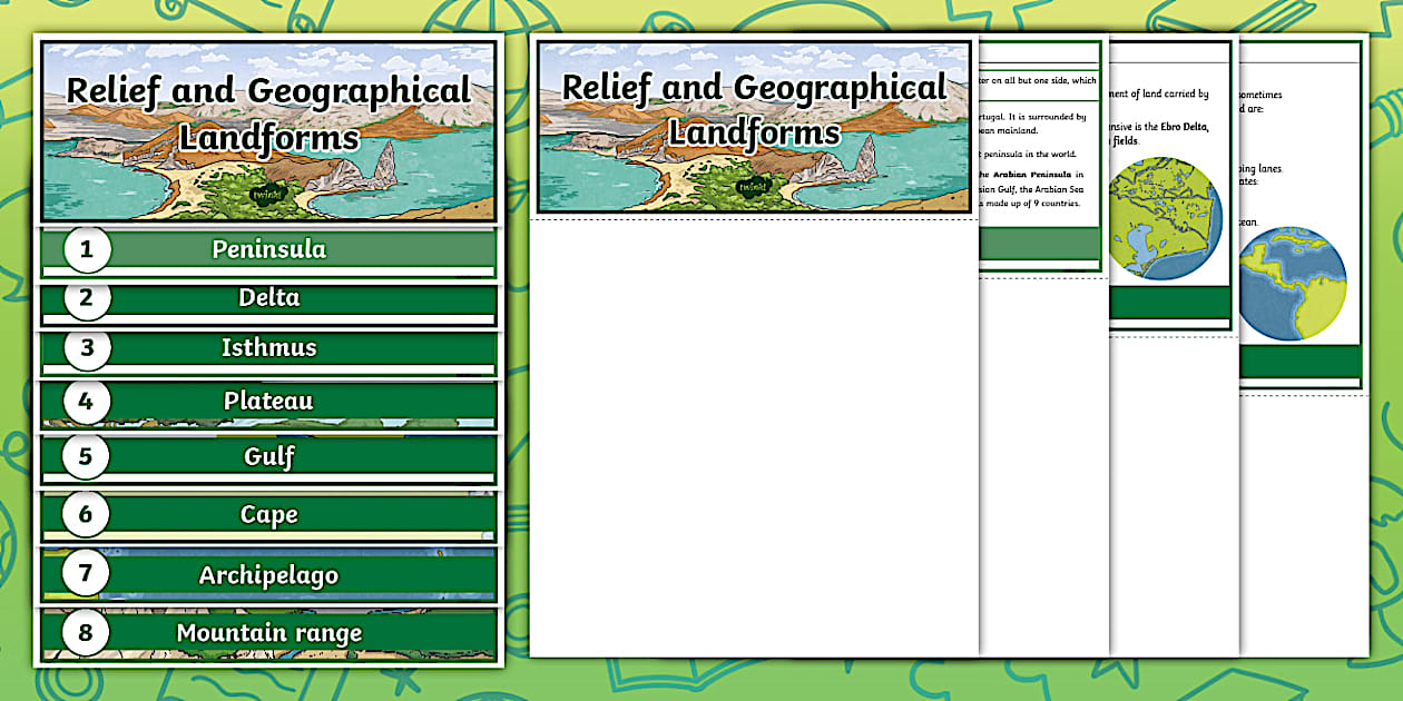 Flipbook: Relief and Geographical Landforms (teacher made)