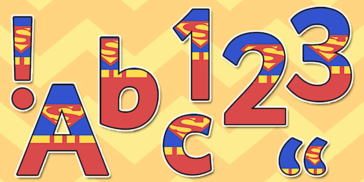 Editable Superhero Man Themed Display Lettering - Twinkl