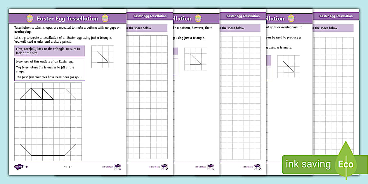 Easter Egg Tessellation Activity (Teacher-Made) - Twinkl