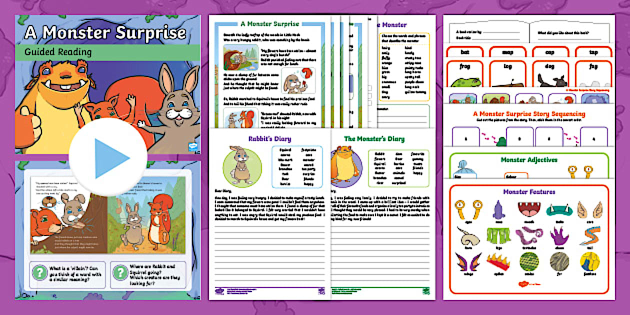 A Monster Surprise Guided Reading Pack (teacher made)