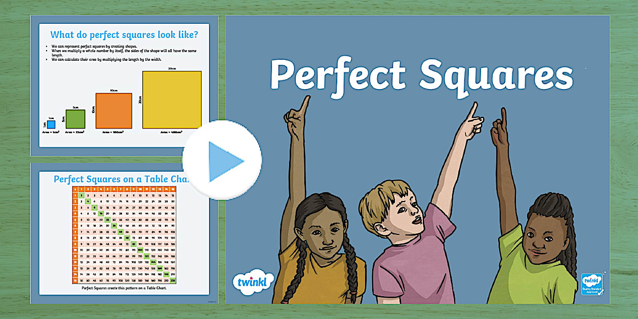 Perfect Squares PowerPoint (teacher made) - Twinkl