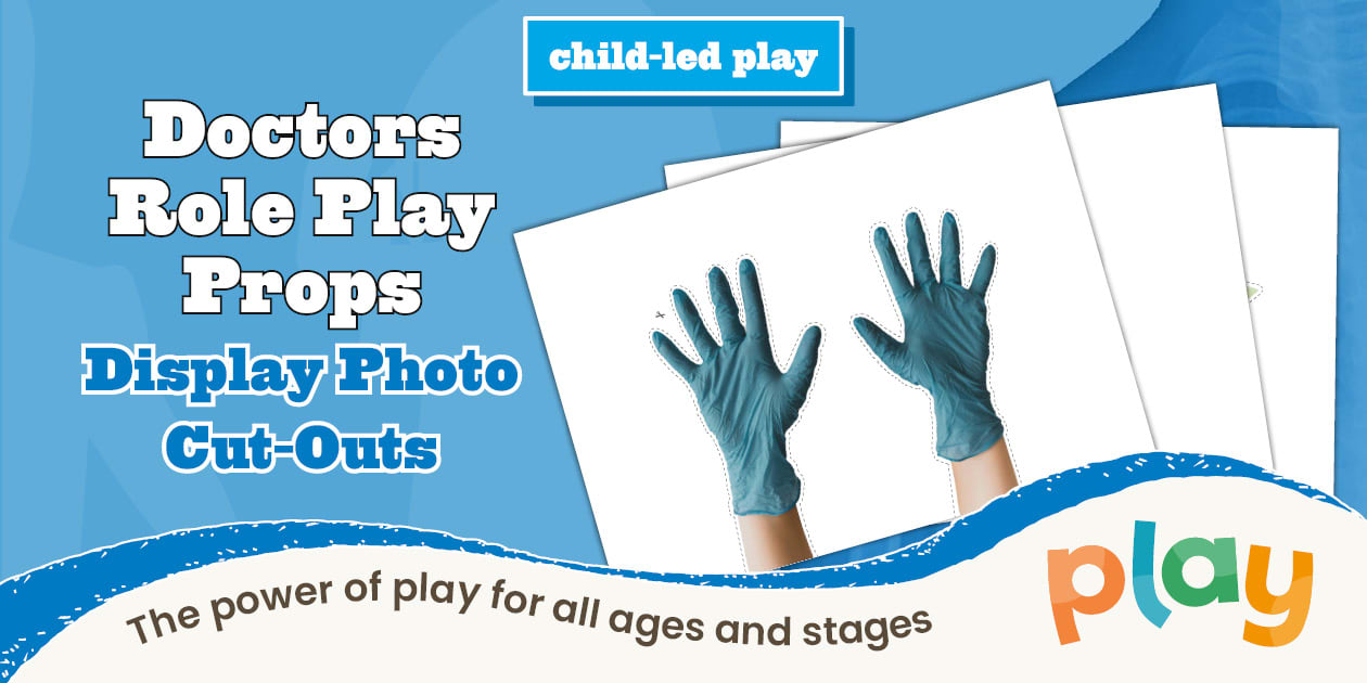Doctors Role Play Props Display Photo Cut-Outs