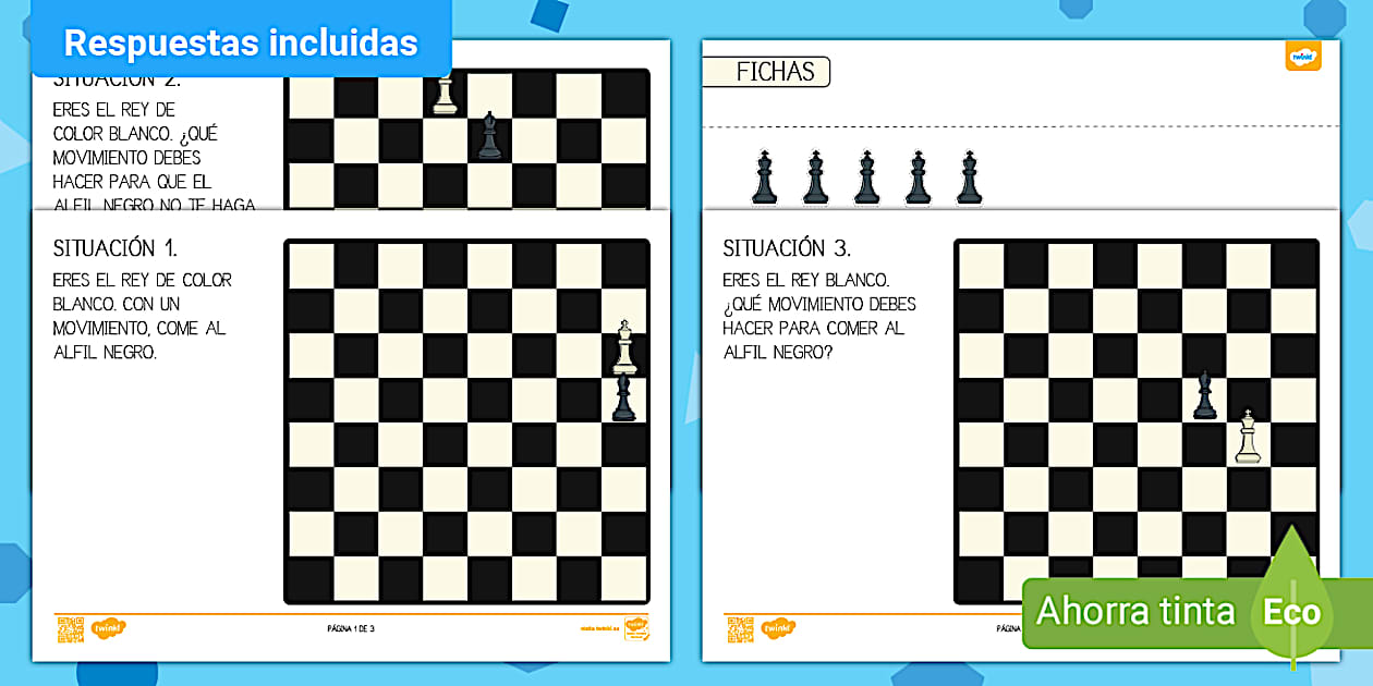 Ficha de actividad: El rey- Ajedrez - Educación Infantil - STEM