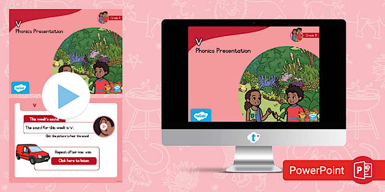 Grade R Phonics: v PowerPoint Presentation (teacher made)