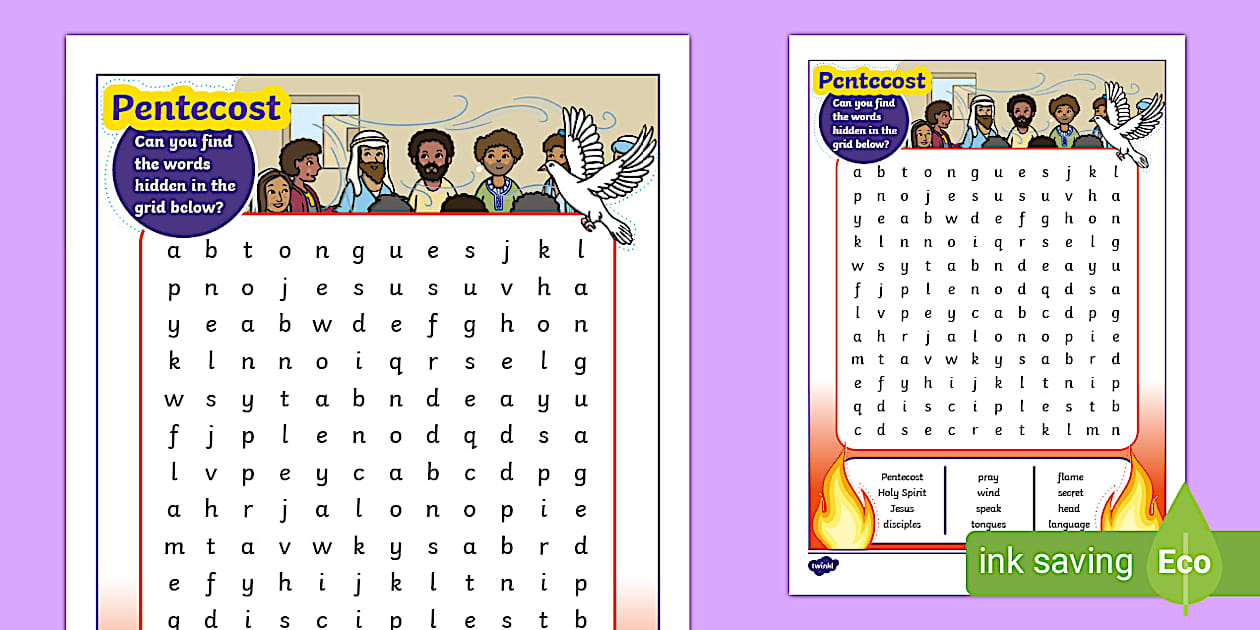 KS1 Pentecost Word Search (teacher made) - Twinkl