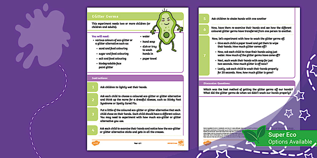 Glitter Germs Science Experiment | Parents Wellbeing Hub
