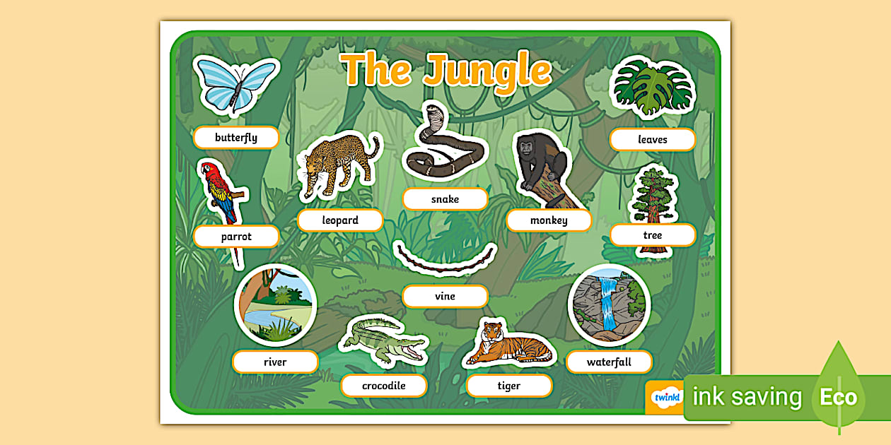 Jungle Word Mat, Jungle