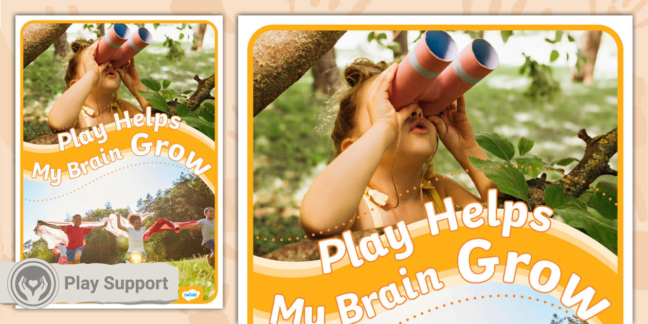 Play Helps My Brain Grow Display Poster (teacher made)