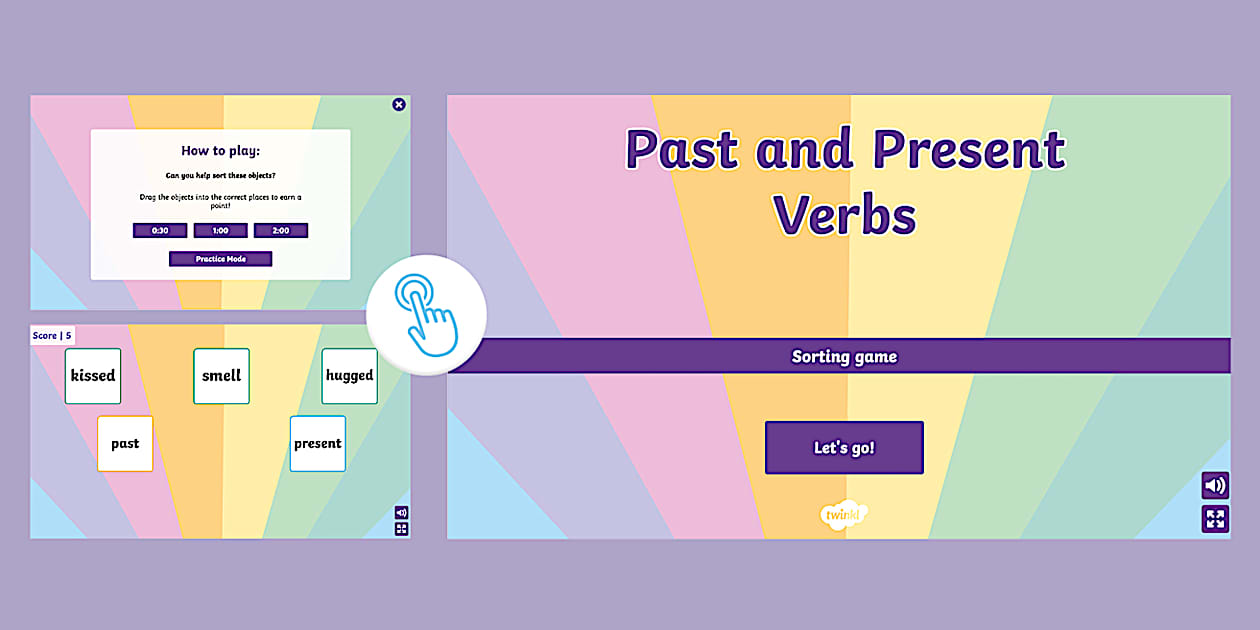 Past and Present Verbs Interactive Sorting Game - Twinkl