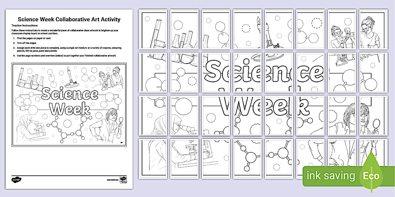 Science Week Collaborative Art Display (teacher made)