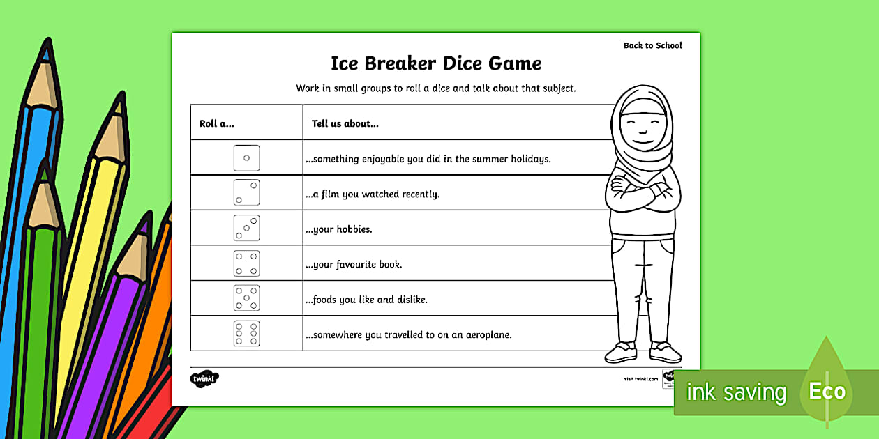 Back to School Icebreaker Dice Game (Teacher-Made) - Twinkl