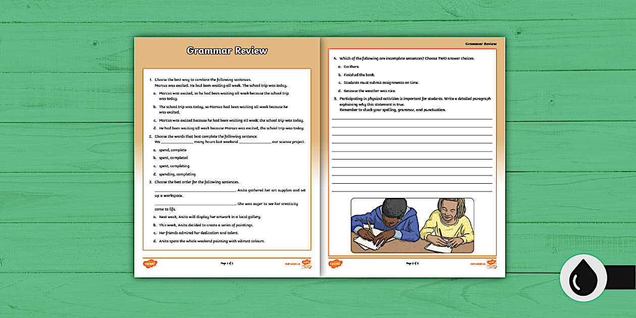 EQAO Grade 6 Literacy Prep Worksheet 2