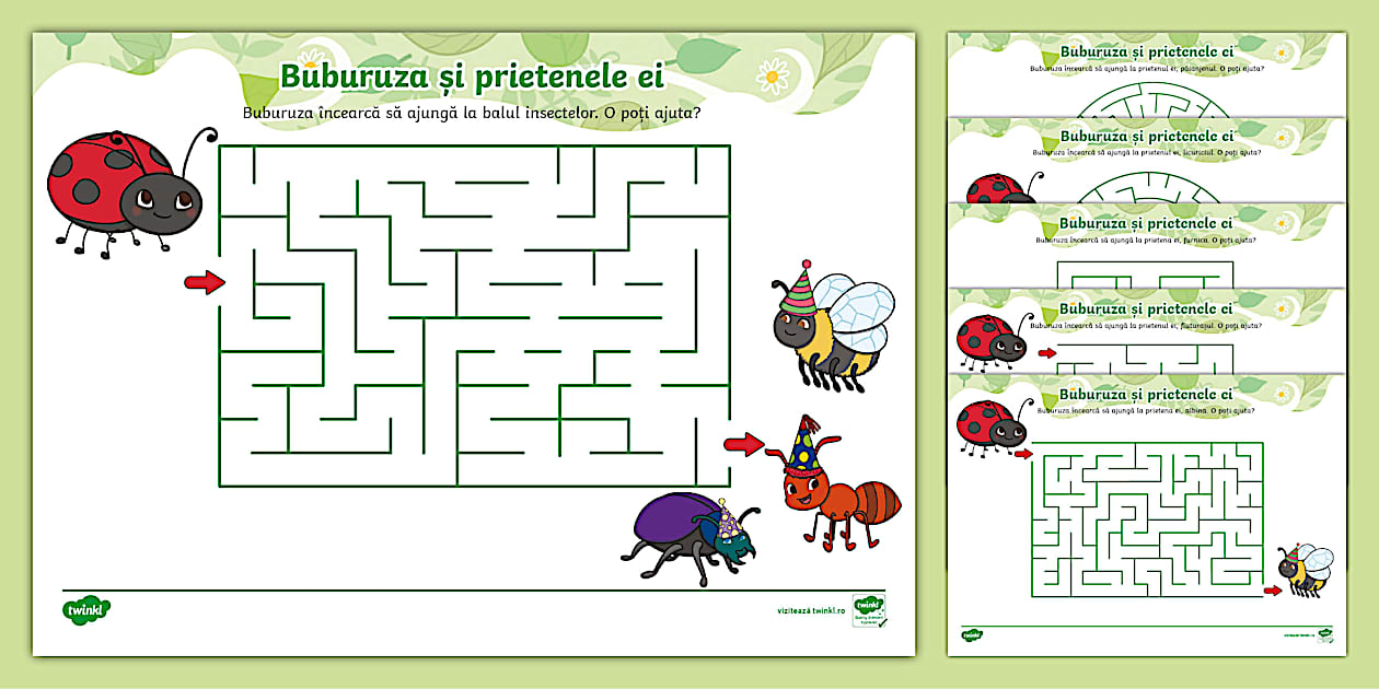 Buburuza și prietenele ei – Labirint (teacher made)