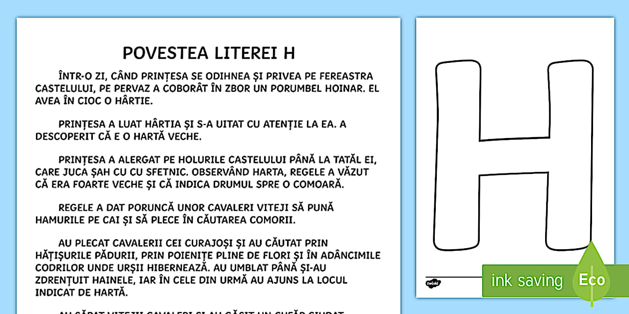 Povestea Literei H | Povești ilustrate | Twinkl România