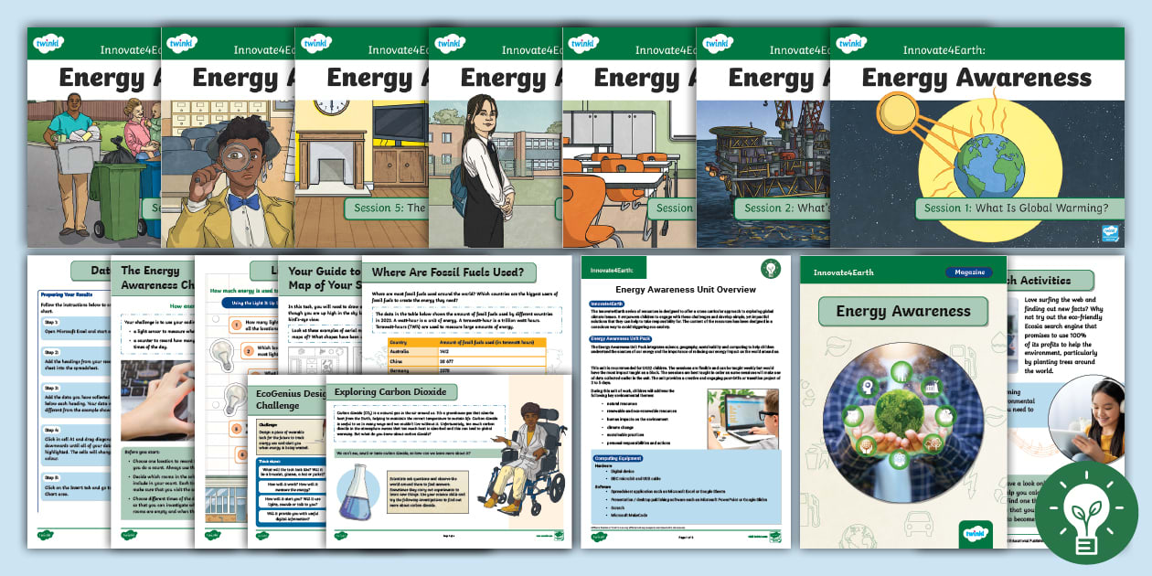 Energy Awareness Unit Pack for Year 5 and Year 6 - Twinkl