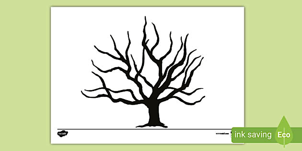 Editable autumn tree template. Time to get creative!