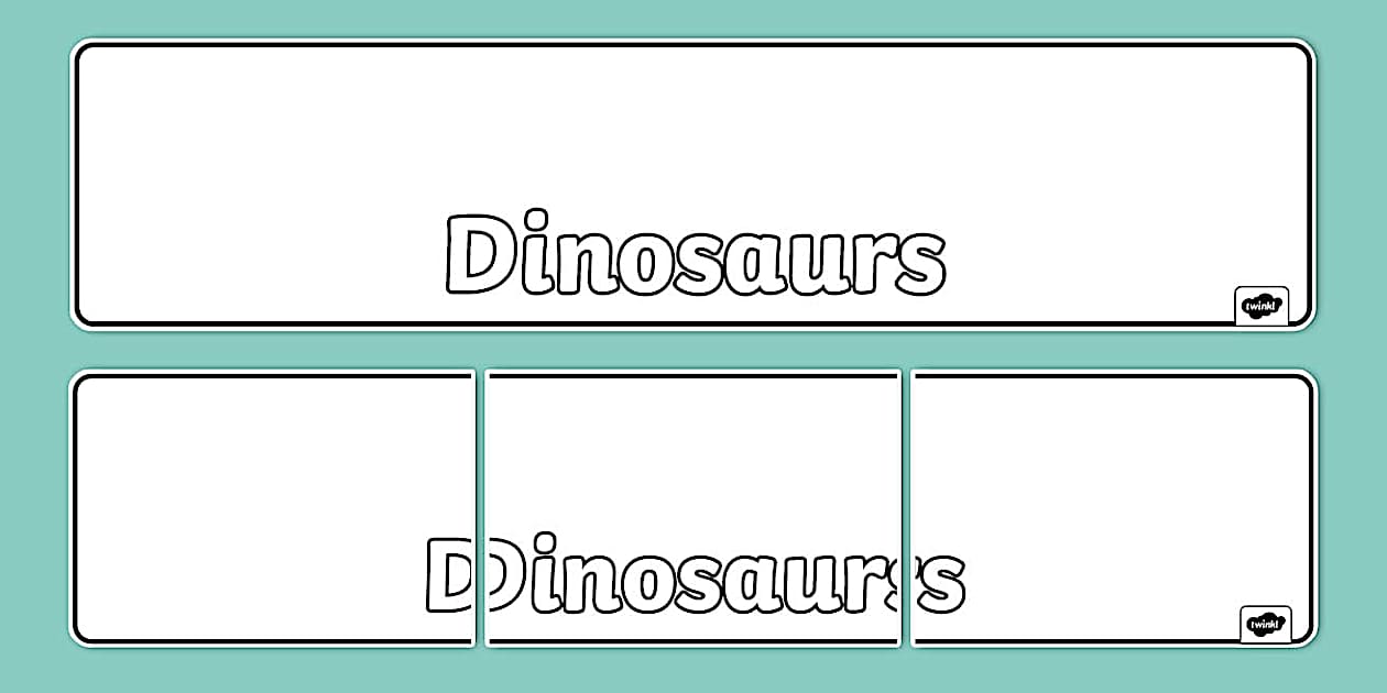 Dinosaur Collaborative Drawing Display Banner (teacher made)