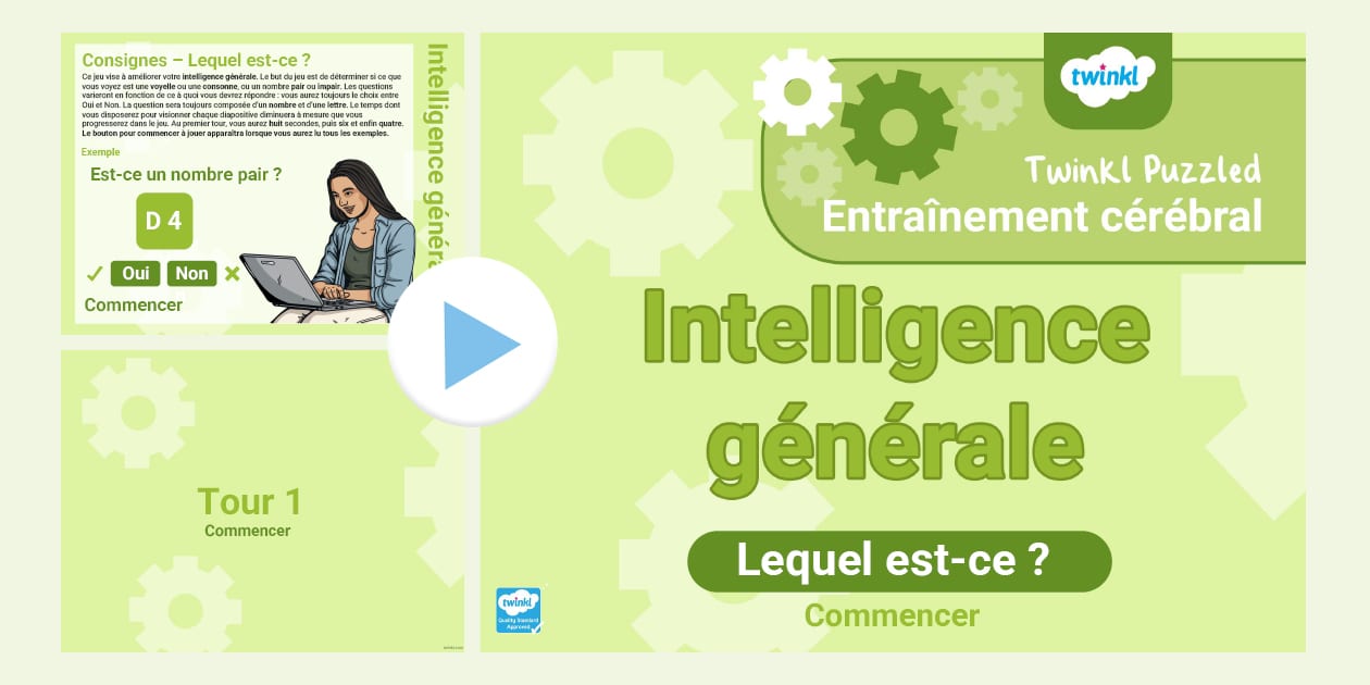 Jeu d'entraînement cérébral : Intelligence générale - Lequel est-ce