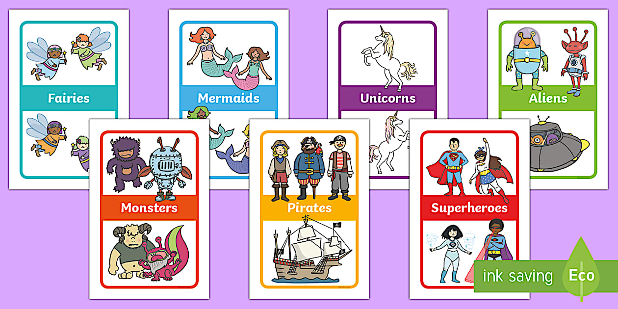 IKEA Tolsby/Fiestad Fantasy Themed Group and Table Signs - Editable Class