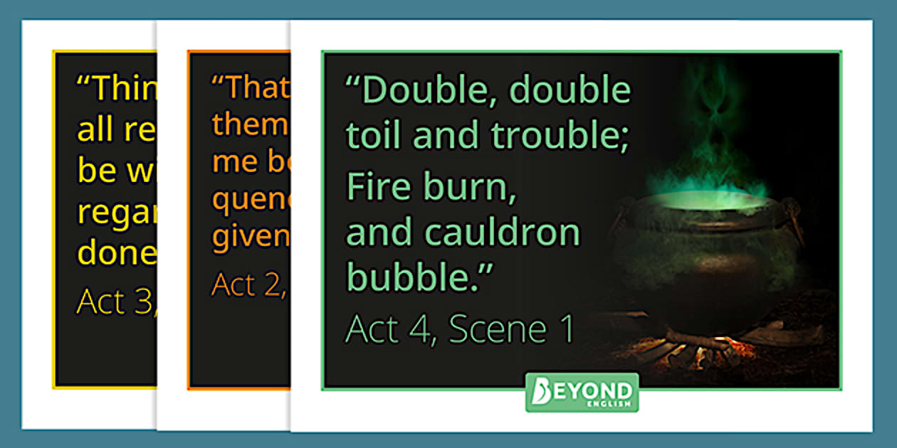 Macbeth Key Quotes Display Pack | Macbeth | GCSE | Beyond