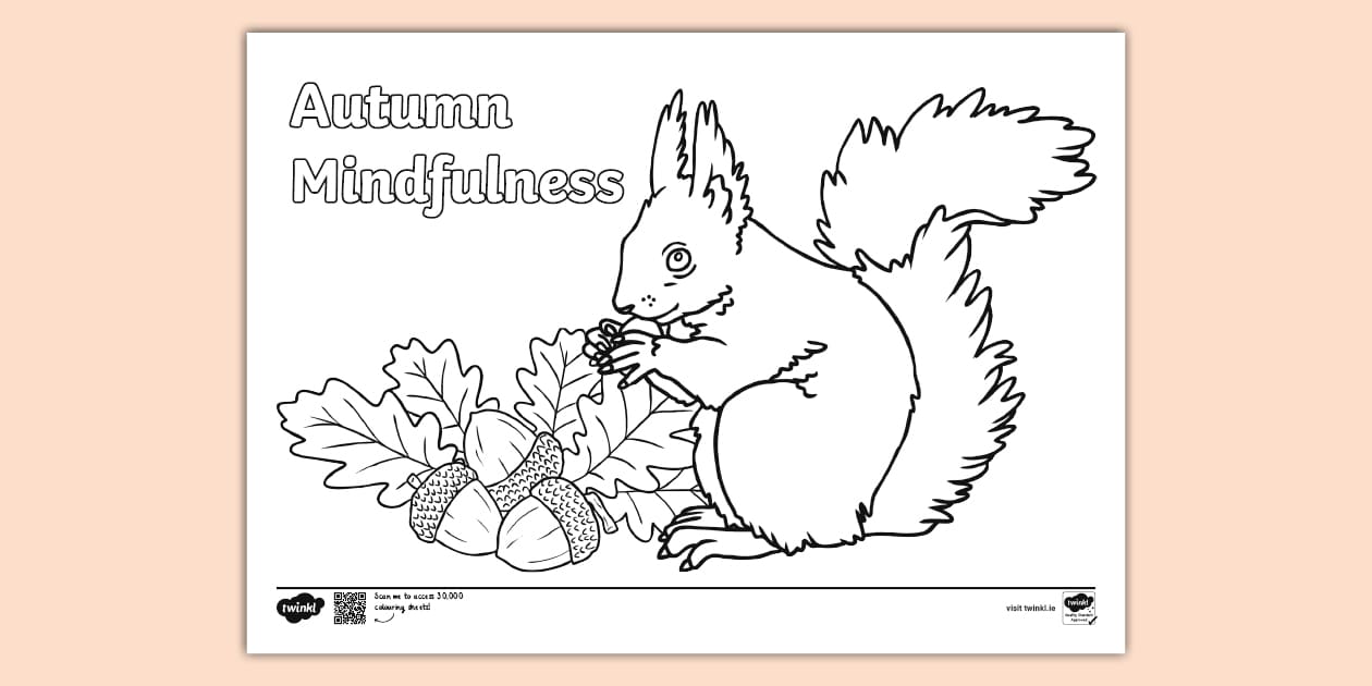 Autumn Mindfulness Colouring Page